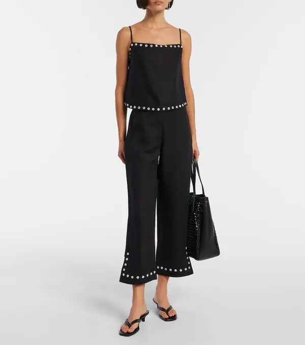 Staud Kirra Linen-blend Tank Top