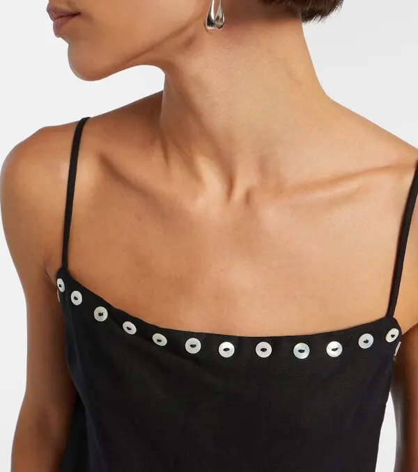 Staud Kirra Linen-blend Tank Top