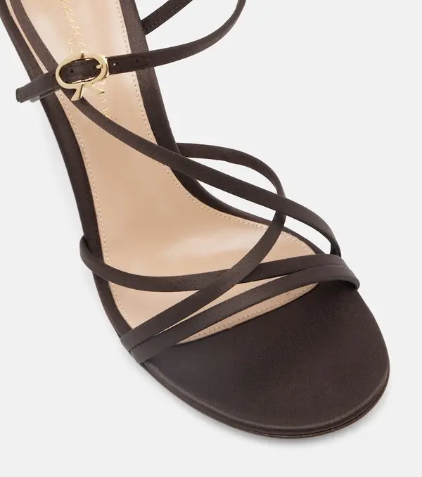GIANVITO ROSSI Satin Strappy Heeled Sandals
