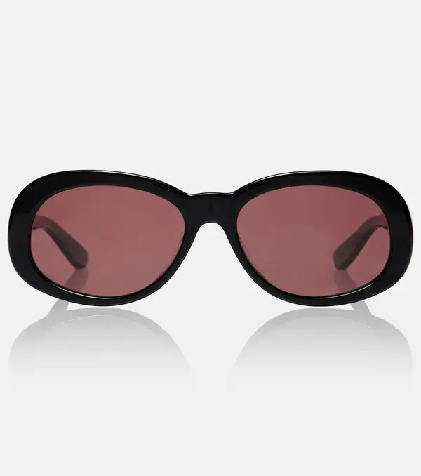Brunello Cucinelli Oval Sunglasses - Black