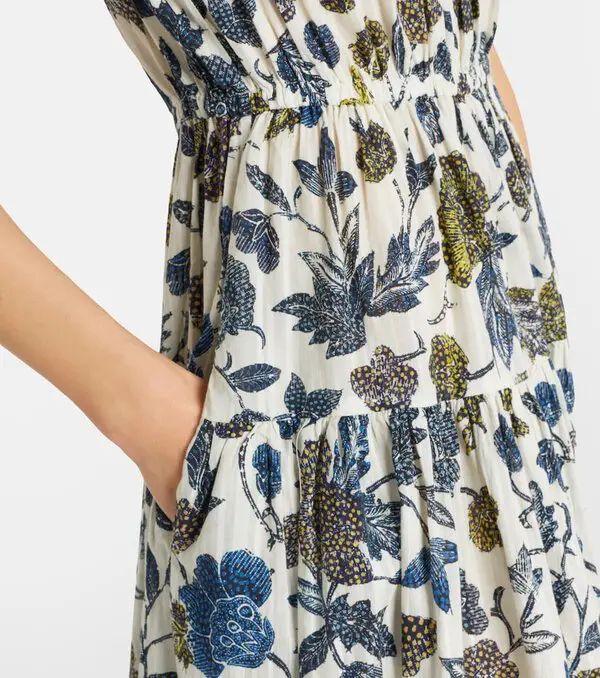 Ulla Johnson Kairi Gathered Midi Dress - White