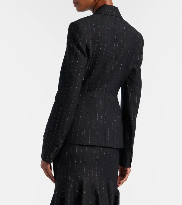 Erdem Pinstripe Wool Blazer