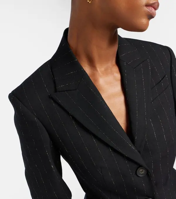 Erdem Pinstripe Wool Blazer