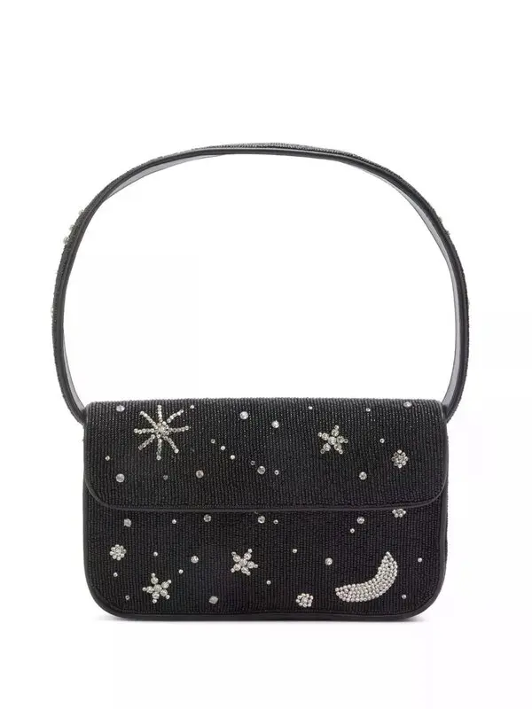 Staud Starry Night Shoulder Bag With Embellishments - Black