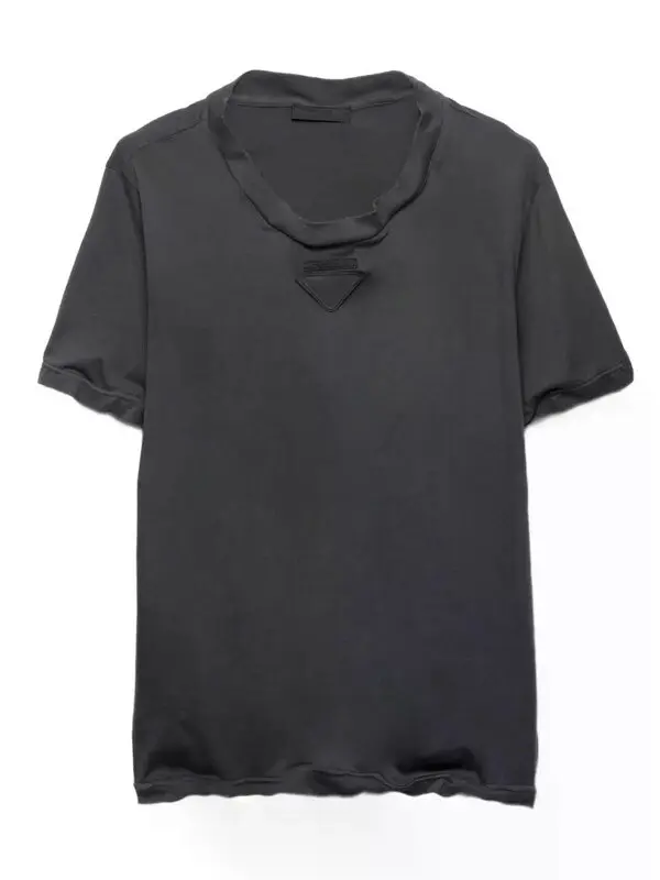 Prada Triangle-detail Short-sleeved T-shirt