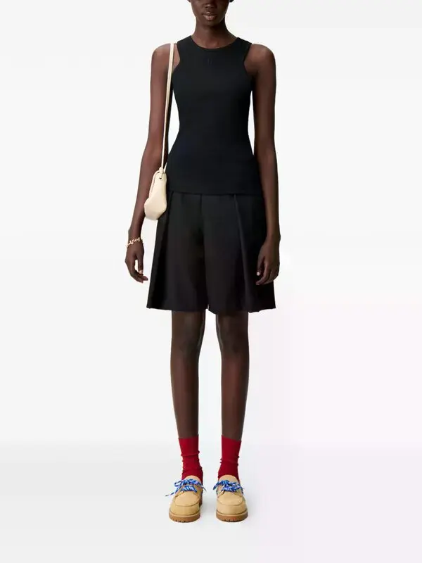 Claudie Pierlot Embroidered Logo Ribbed Tank Top