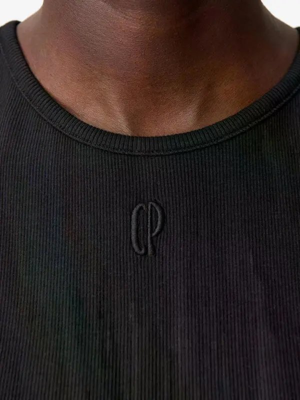Claudie Pierlot Embroidered Logo Ribbed Tank Top