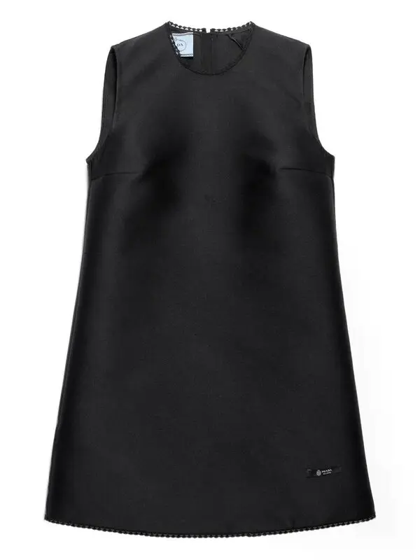 Prada Scuba Mini-dress With Lace Collar