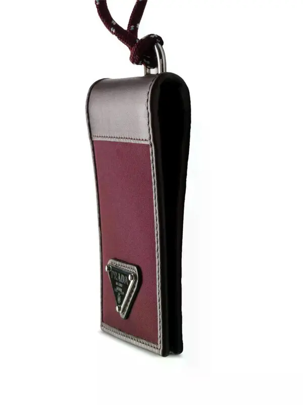 Prada Speedrock Triangle-logo Card Holder - Red
