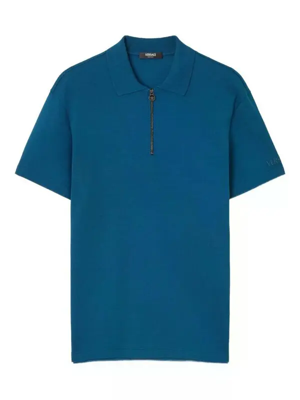 Versace Medusa Zip-up Polo Shirt