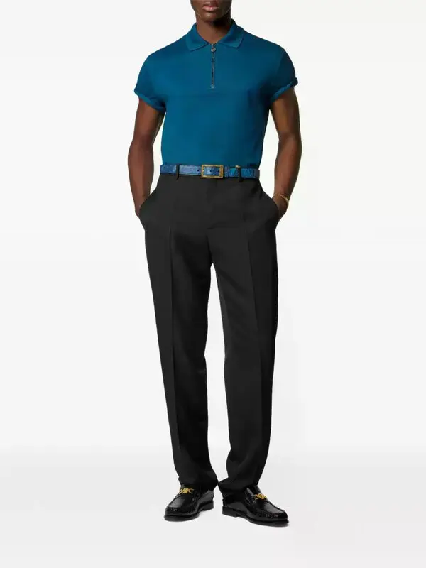 Versace Medusa Zip-up Polo Shirt