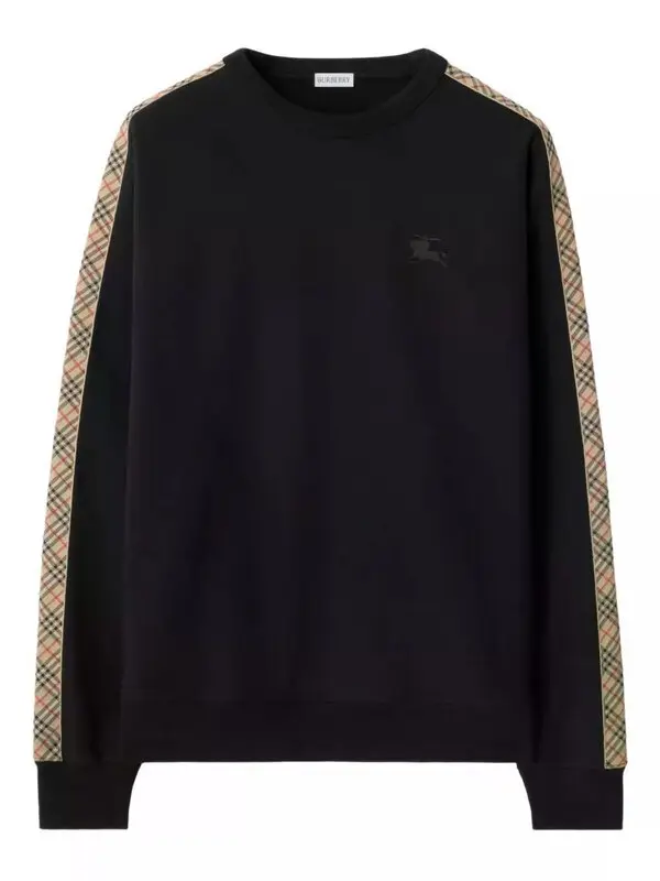 Burberry Check Trim Sweatshirt - Black