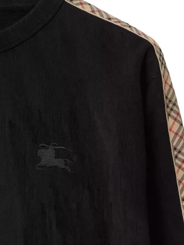 Burberry Check Trim Sweatshirt - Black
