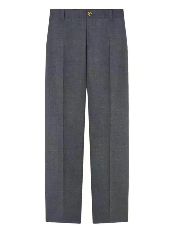 Versace Micro-checked Wool Trousers