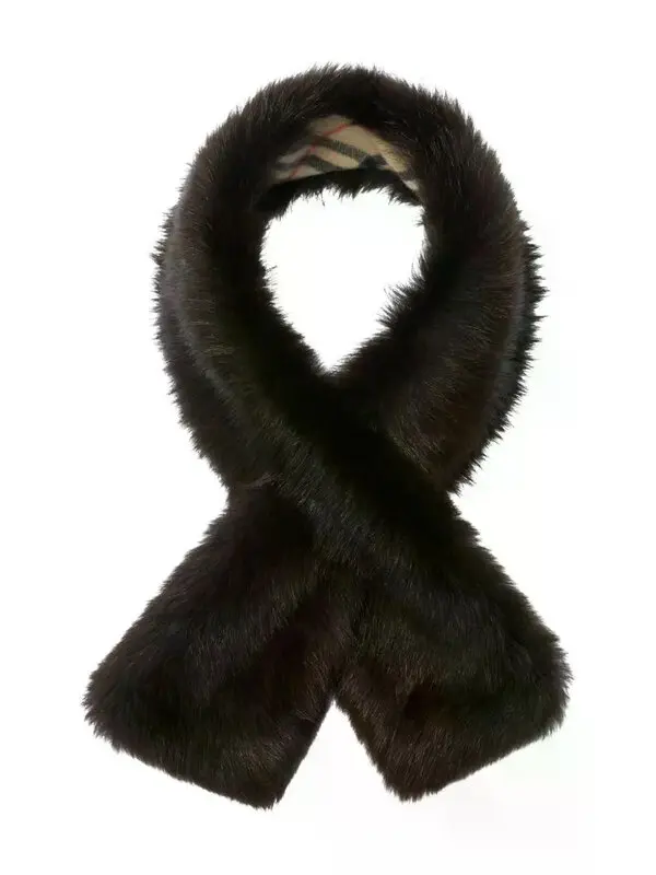 Burberry Padded Reversible Check Scarf - Black