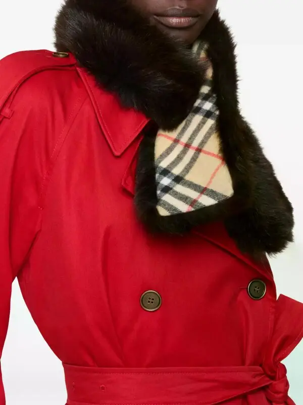 Burberry Reversible Shearling Scarf