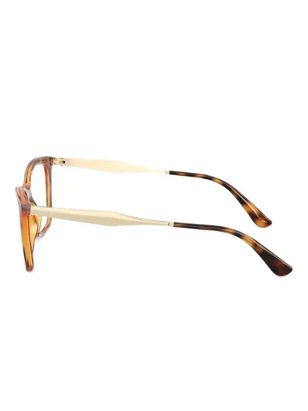 VOGUE EYEWEAR Tortoiseshell-pattern Rectangle Frame Glasses - Brown