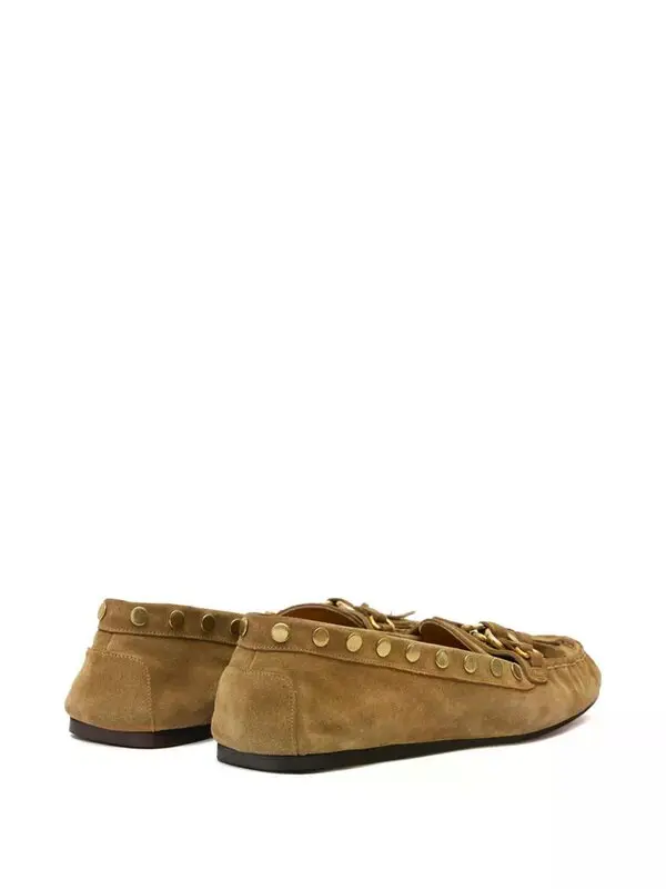 Isabel Marant Étoile Faxel Tassel Studded Loafers - Brown