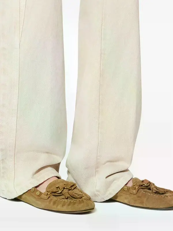 Isabel Marant Étoile Faxel Tassel Studded Loafers - Brown