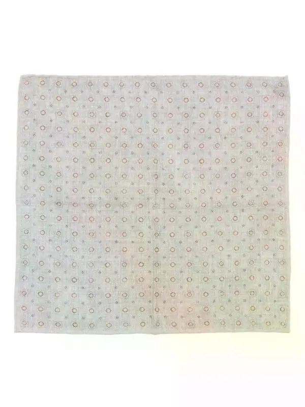 Eleventy Patterned Pocket Square - Grey