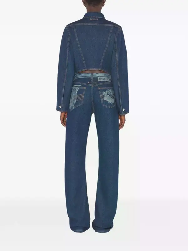 JEAN PAUL GAULTIER Trompe L'oeil Print Denim Jeans