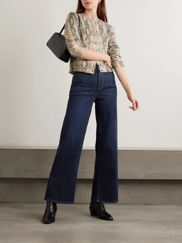 FRAME Le Slim Palazzo High-rise Wide-leg Jeans