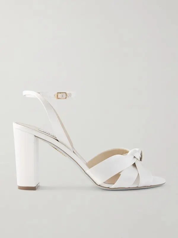 AQUAZZURA Nina 85 Satin Sandals