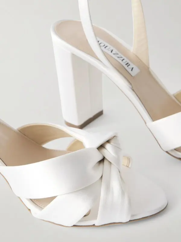 AQUAZZURA Nina 85 Satin Sandals