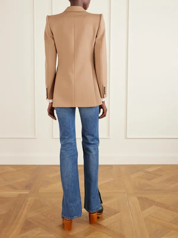 Chloé Double-breasted Wool Gabardine Blazer