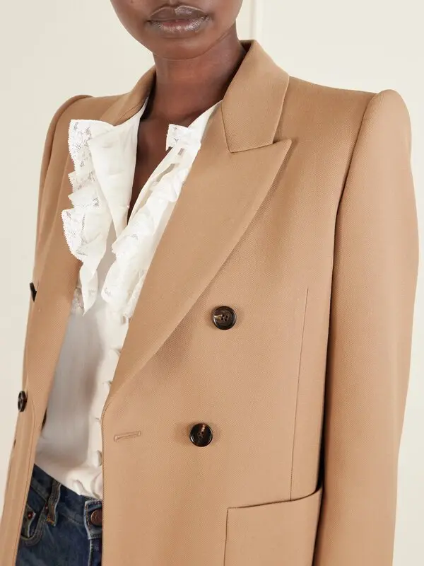 Chloé Double-breasted Wool Gabardine Blazer
