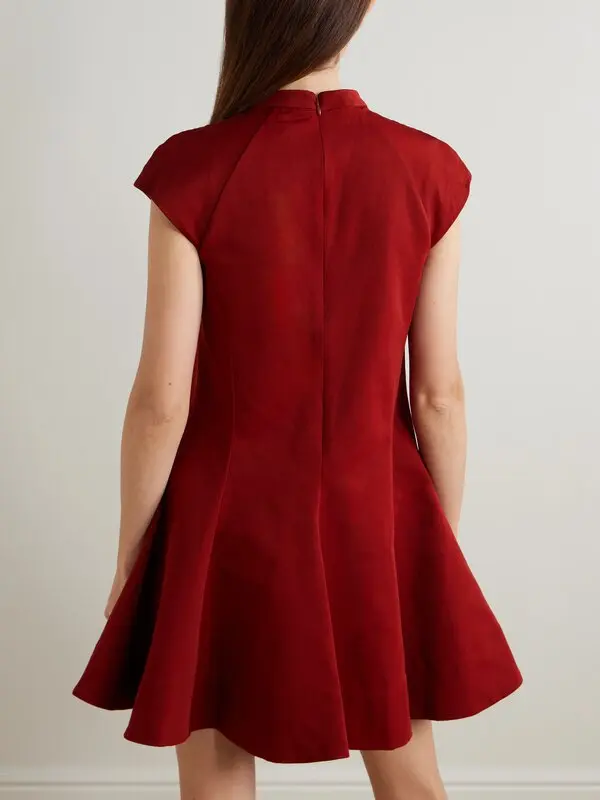 Staud Ellie Cotton-blend Faille Mini Dress