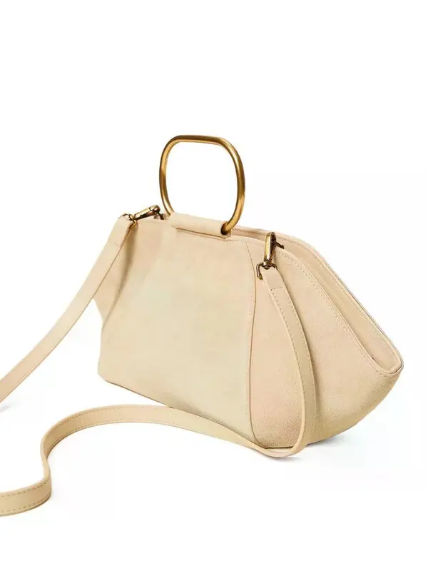 TWINSET Calf Suede Ring Handle Tote Bag