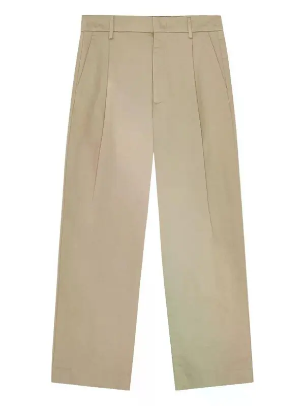 Nn07 Relaxed-fit Pleated Trousers In Organic Cotton With Satin Finish