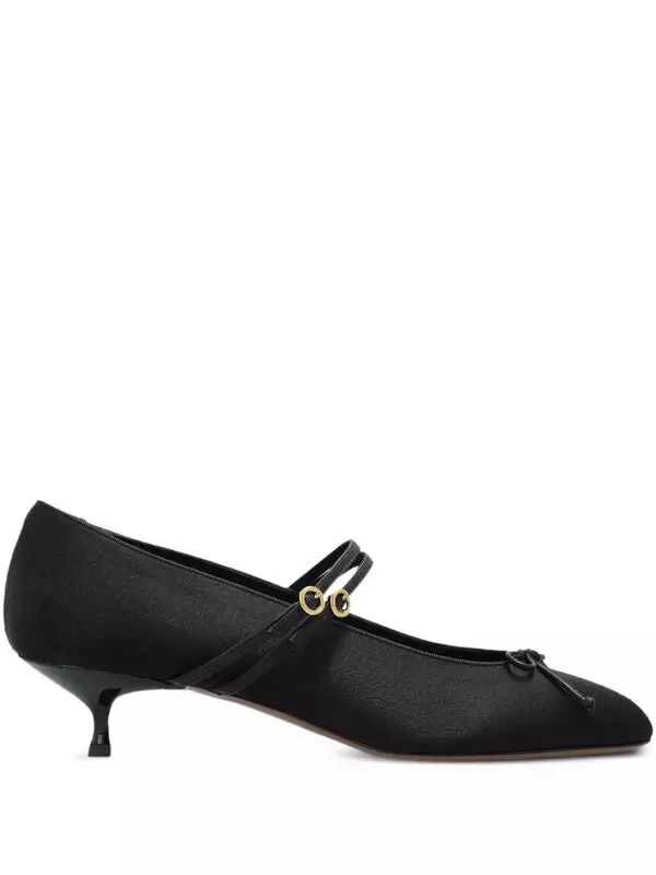 NEOUS 45mm Bow Detail Mary Jane Pumps - Black