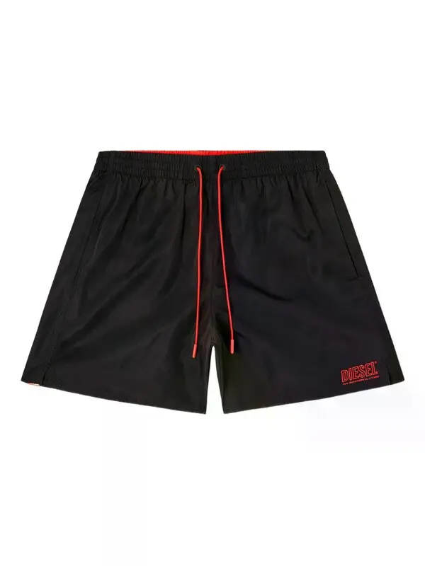 DIESEL® Logo-detail Swim Shorts - Black