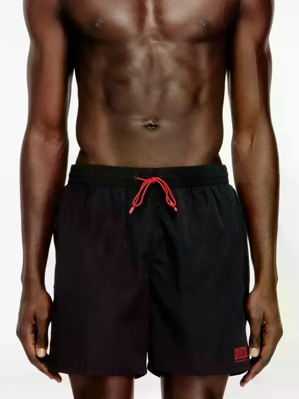 DIESEL® Logo-detail Swim Shorts - Black