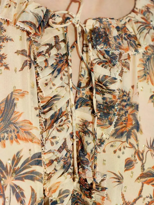 Ulla Johnson Rosamunde Floral Midi Dress - Neutrals