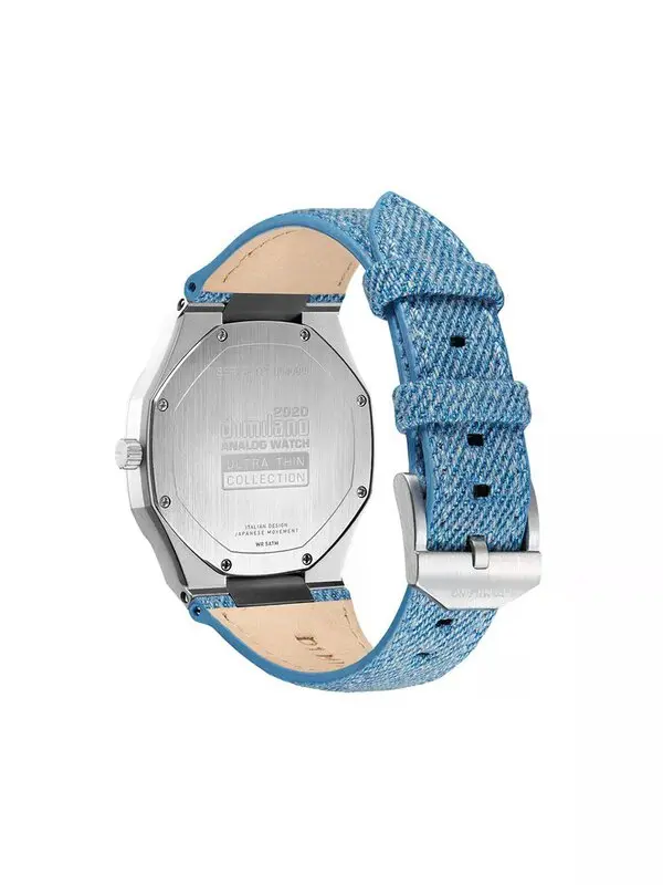 D1 MILANO Ultra Thin Bleach Denim 34mm Watch