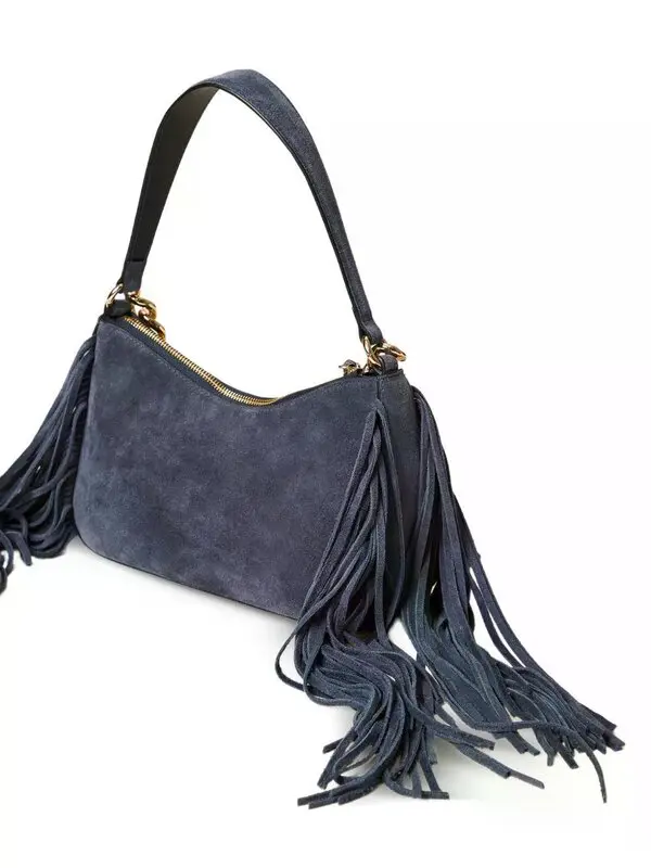 TWINSET Liliane Fringed Shoulder Bag - Blue