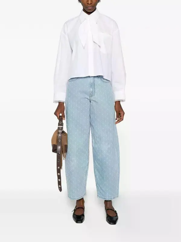Maje Crochet Collar Shirt