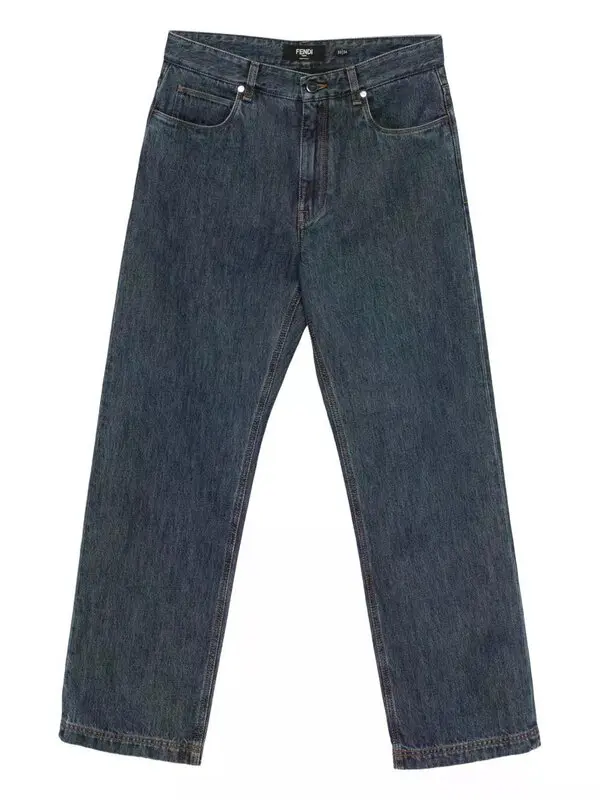 Fendi Padded Straight Bootcut Jeans