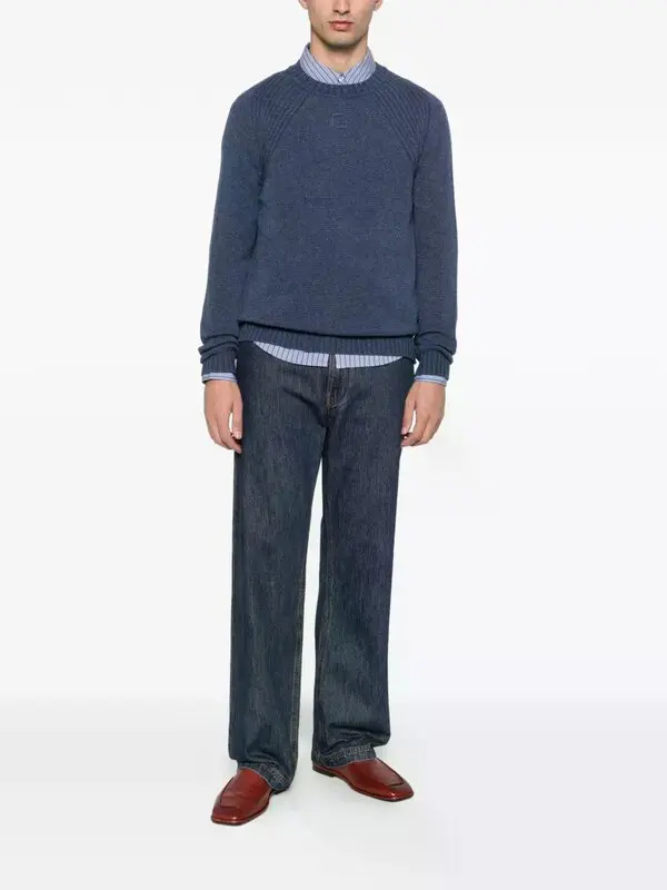 Fendi Padded Straight Bootcut Jeans