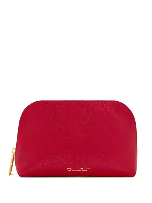 Oscar De La Renta Medium Zip-up Makeup Bag - Red