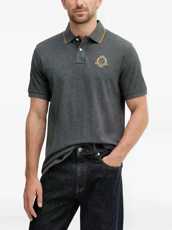 HACKETT  Cotton Polo Shirt - Grey