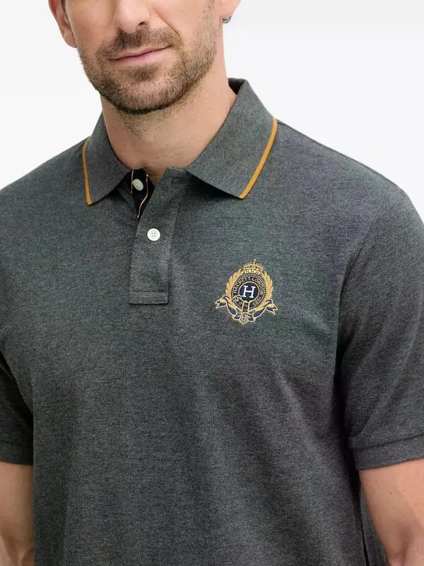 HACKETT  Cotton Polo Shirt - Grey