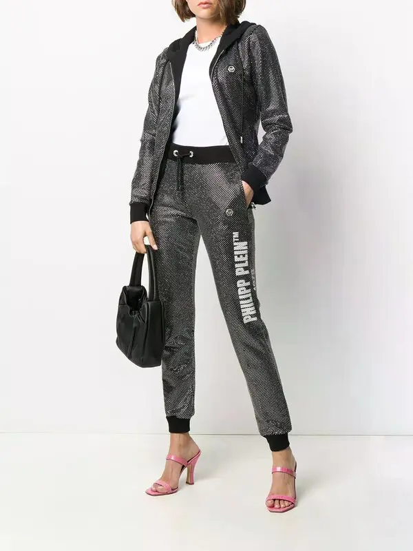 Philipp Plein Glitter Effect Slim Fit Trousers