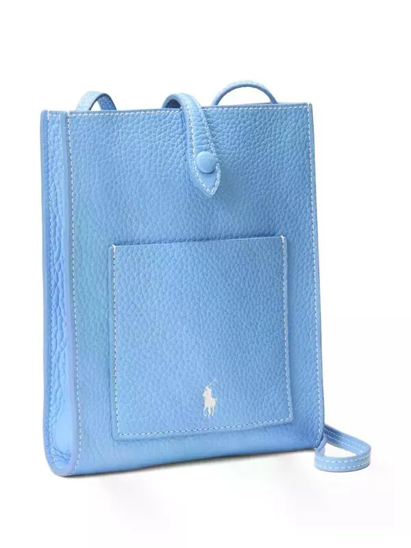 Polo Ralph Lauren Pebble Grain Leather Crossbody Bag - Blue