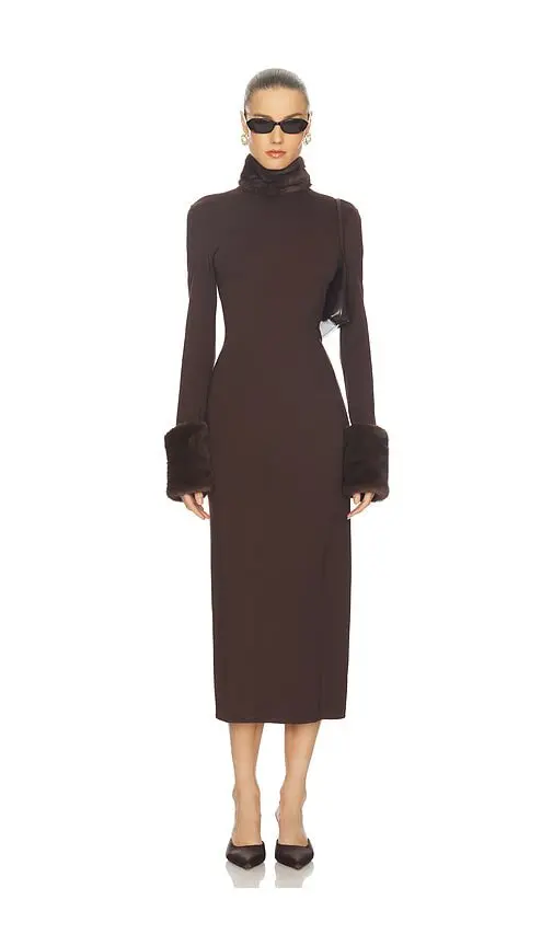 CAMILA COELHO Isadora Midi Dress - Chocolate
