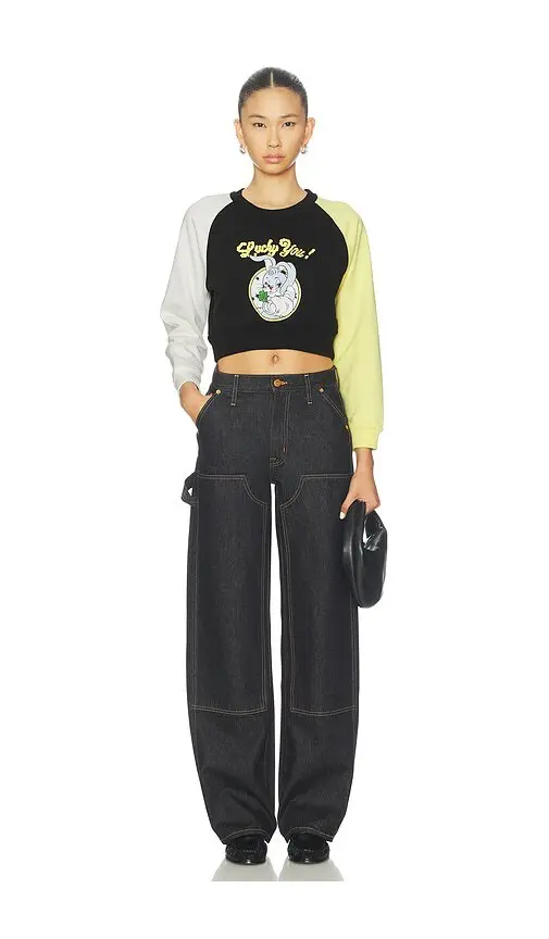 Kenzo Lucky Me Cartoon Cropped Sweatshirt