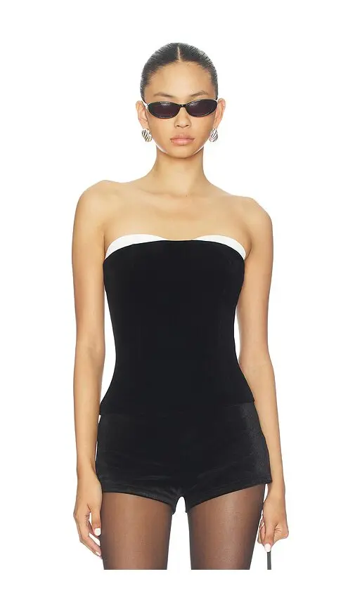 Superdown Anika Strapless Top In . Also - Black